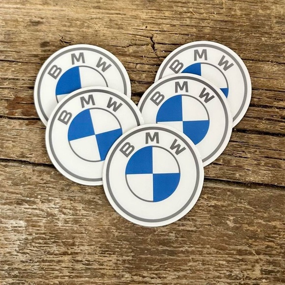 BMW | Office | Bmw Round Logo Emblem Sticker Decals Lot Of 5 Stickers | Poshmark